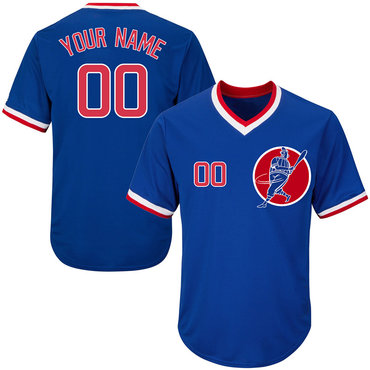 Cubs Blue Men's Customized Throwback New Design Jersey on sale,for ...