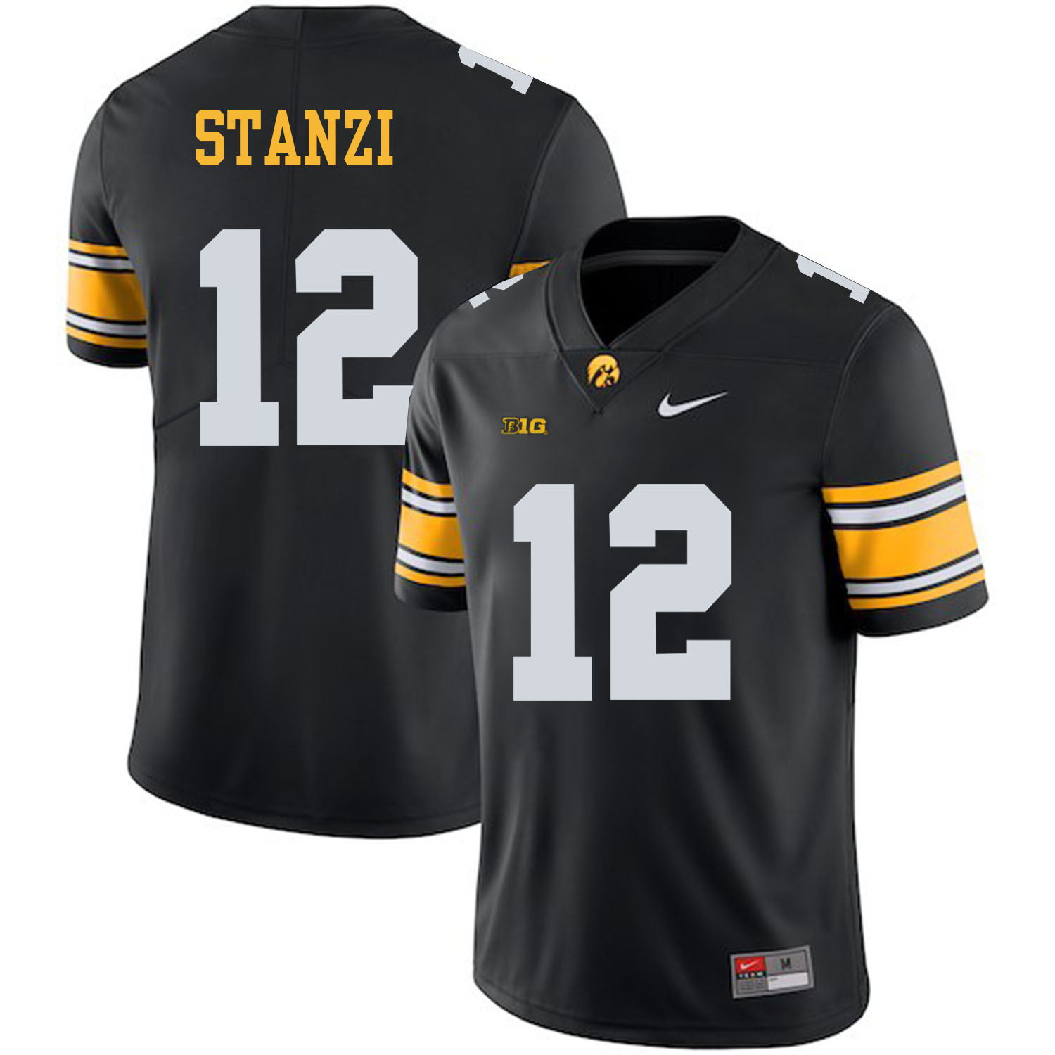 Iowa Hawkeyes 12 Ricky Stanzi Black College Football Jersey on sale,for ...